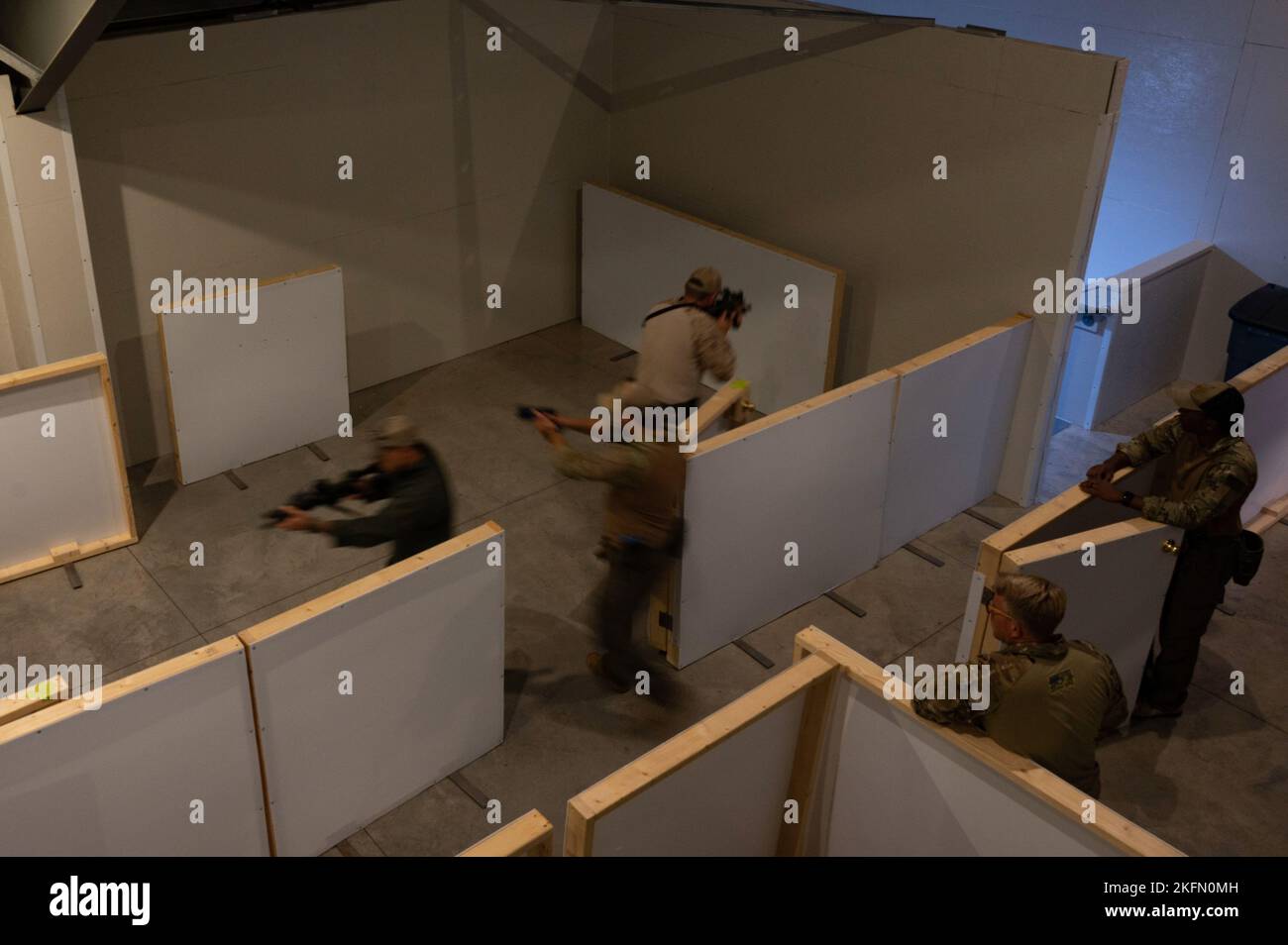 Law enforcement officers practice clearing rooms during close quarters ...