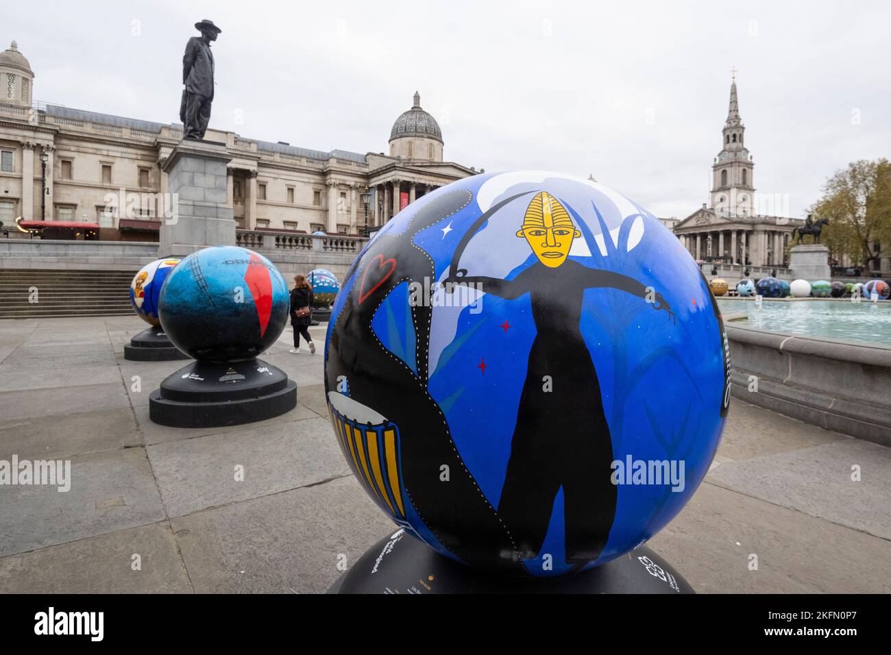 London, UK. 19 November 2022. 96 globe sculptures designed by emerging ...