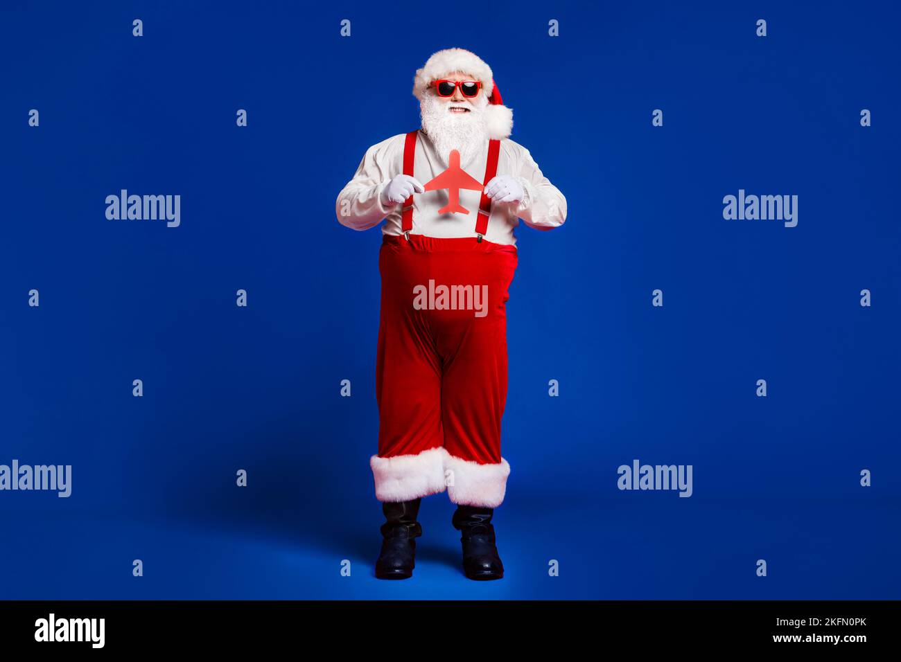 Full length body size view of his he attractive cheerful cheery glad ...