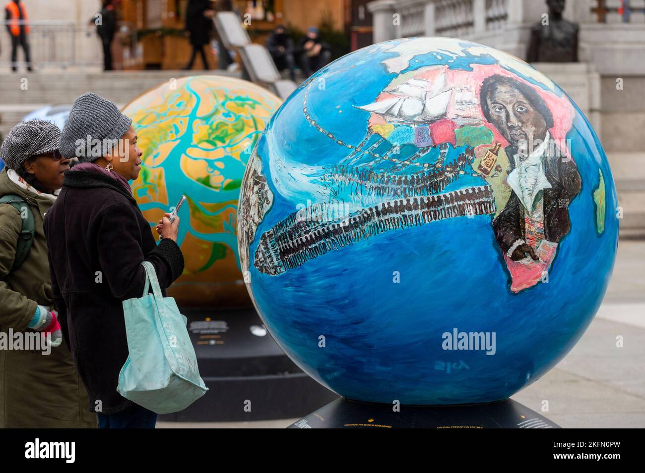 London, UK. 19 November 2022. Visitors views some of the 96 globe ...