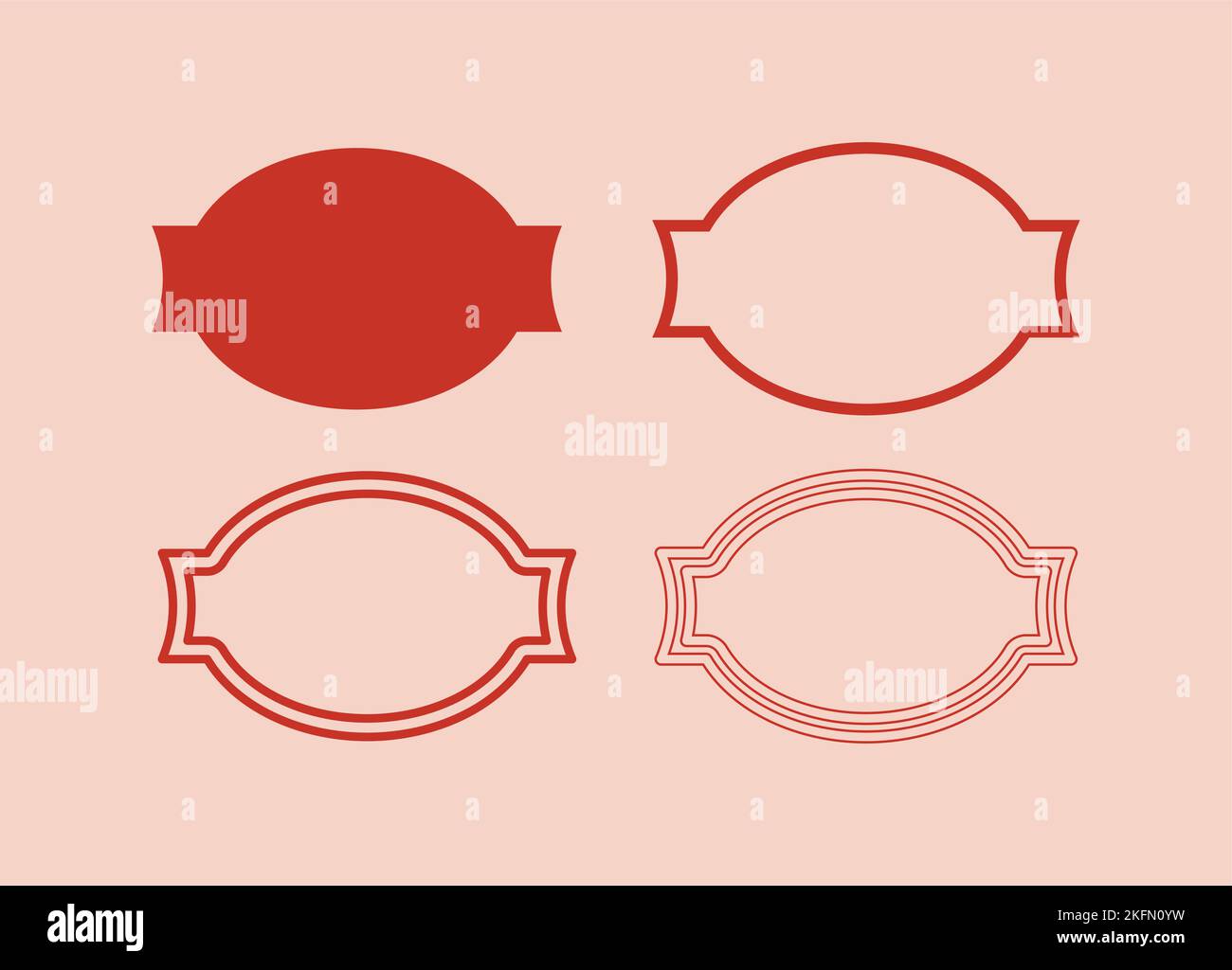 Wedding frame. Mailbox Monogram Basic Shape, Monogram Frame Empty frame ...