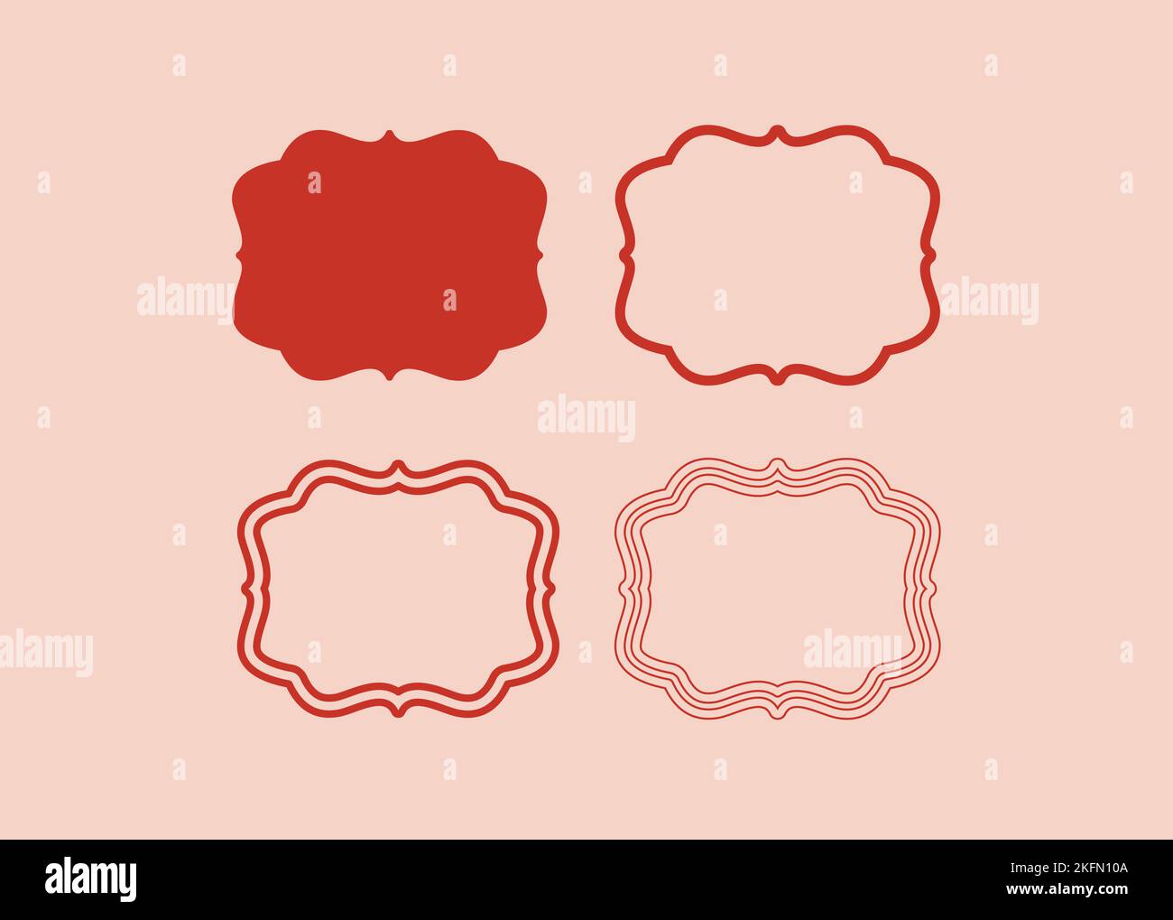 Wedding frame. Mailbox Monogram Basic Shape, Monogram Frame Empty frame ...