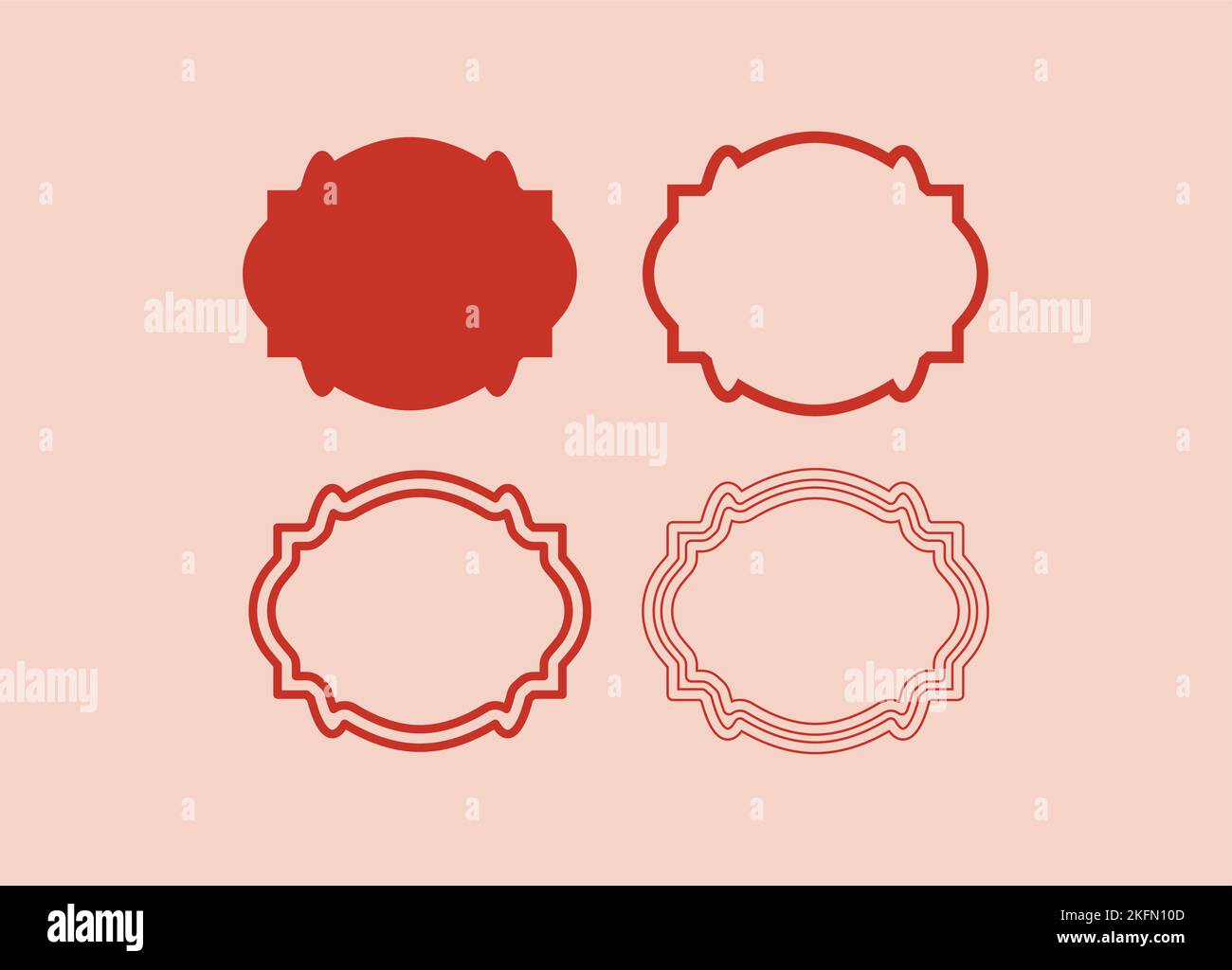 Wedding frame. Mailbox Monogram Basic Shape, Monogram Frame Empty frame ...