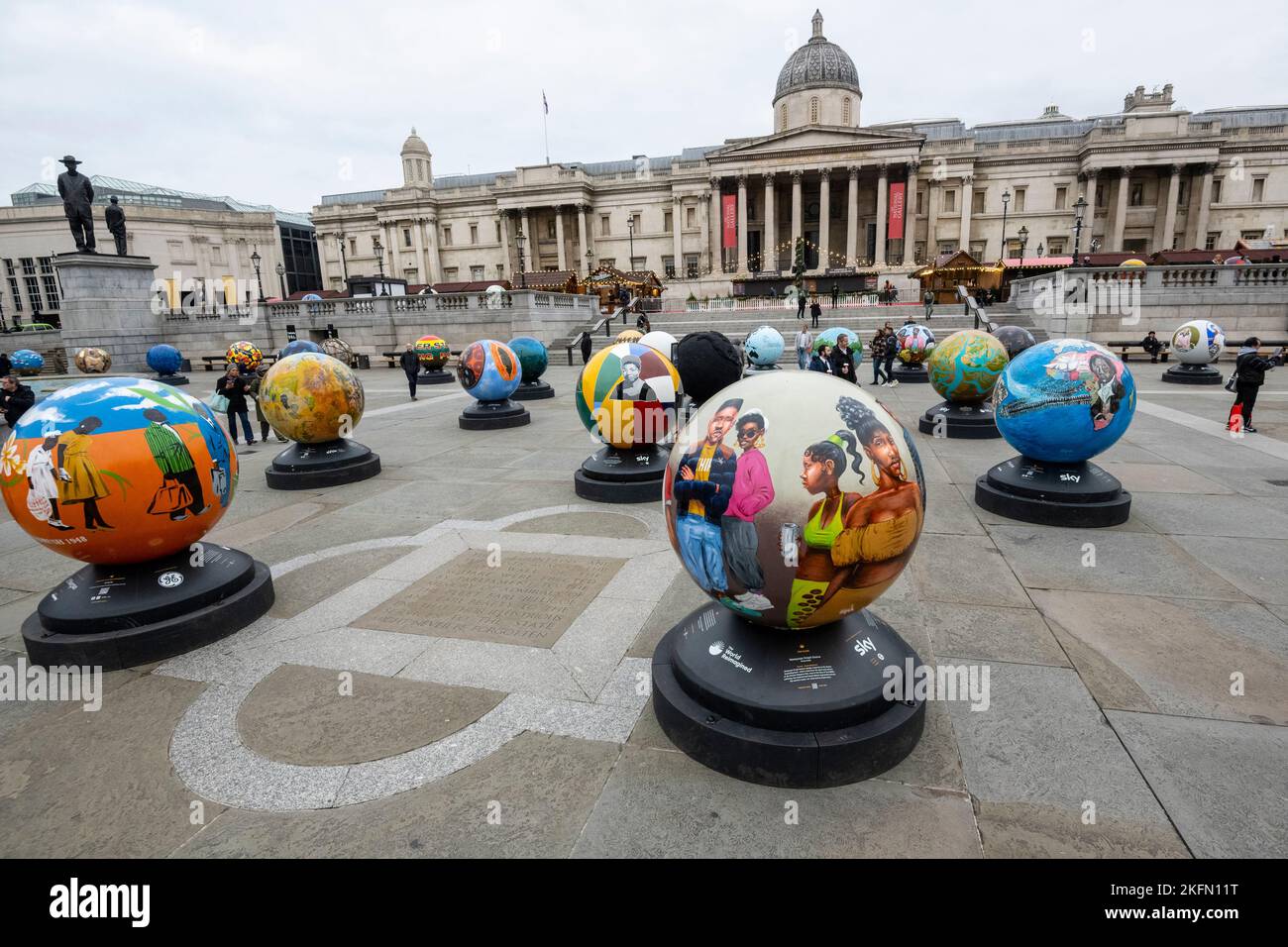 London, UK. 19 November 2022. 96 globe sculptures designed by emerging ...