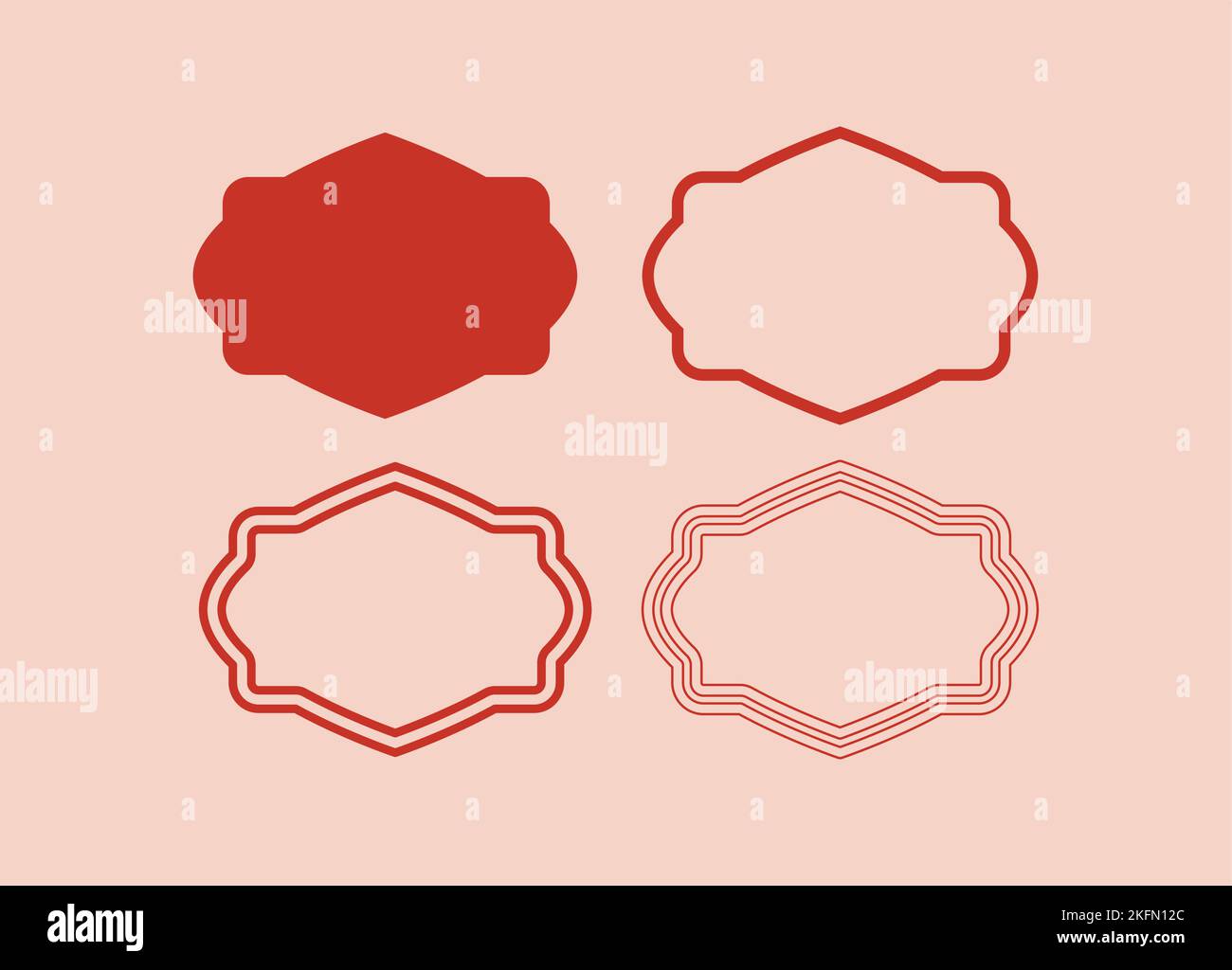 Wedding frame. Mailbox Monogram Basic Shape, Monogram Frame Empty frame ...