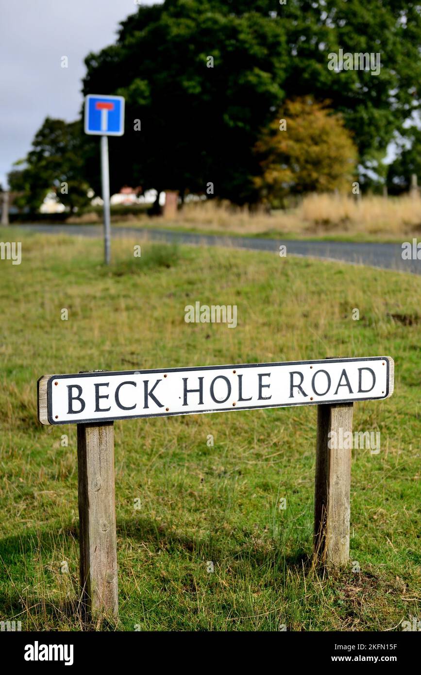 Road sign in Goathland, North Yorkshire Stock Photo - Alamy
