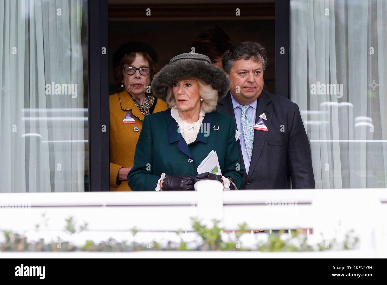 The Queen Consort and Sir Francis Brooke Bt. in the Royal Box during ...