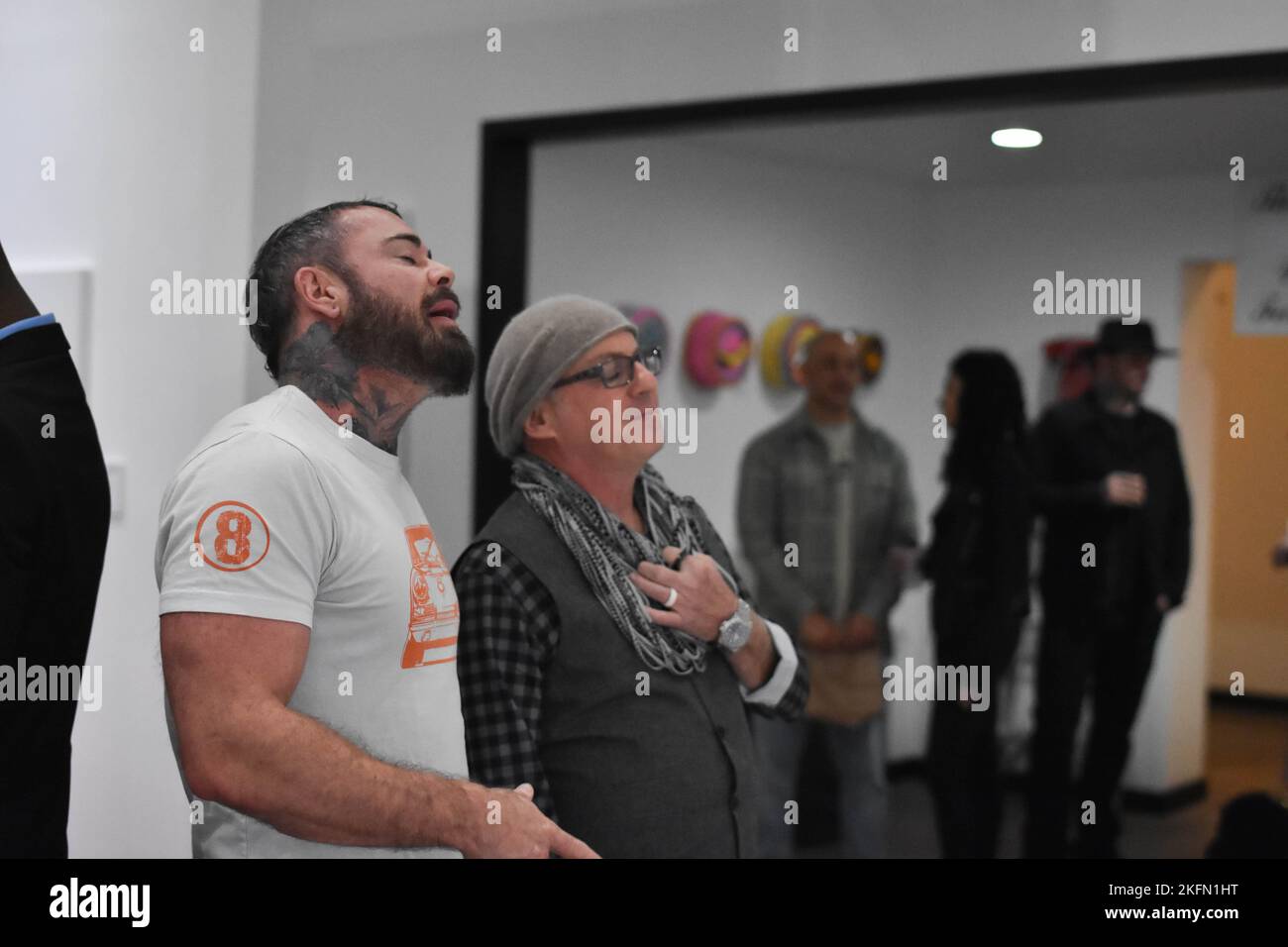 November 17, 2022 - Plastic Jesus art gallery opening at the Art Box in ...