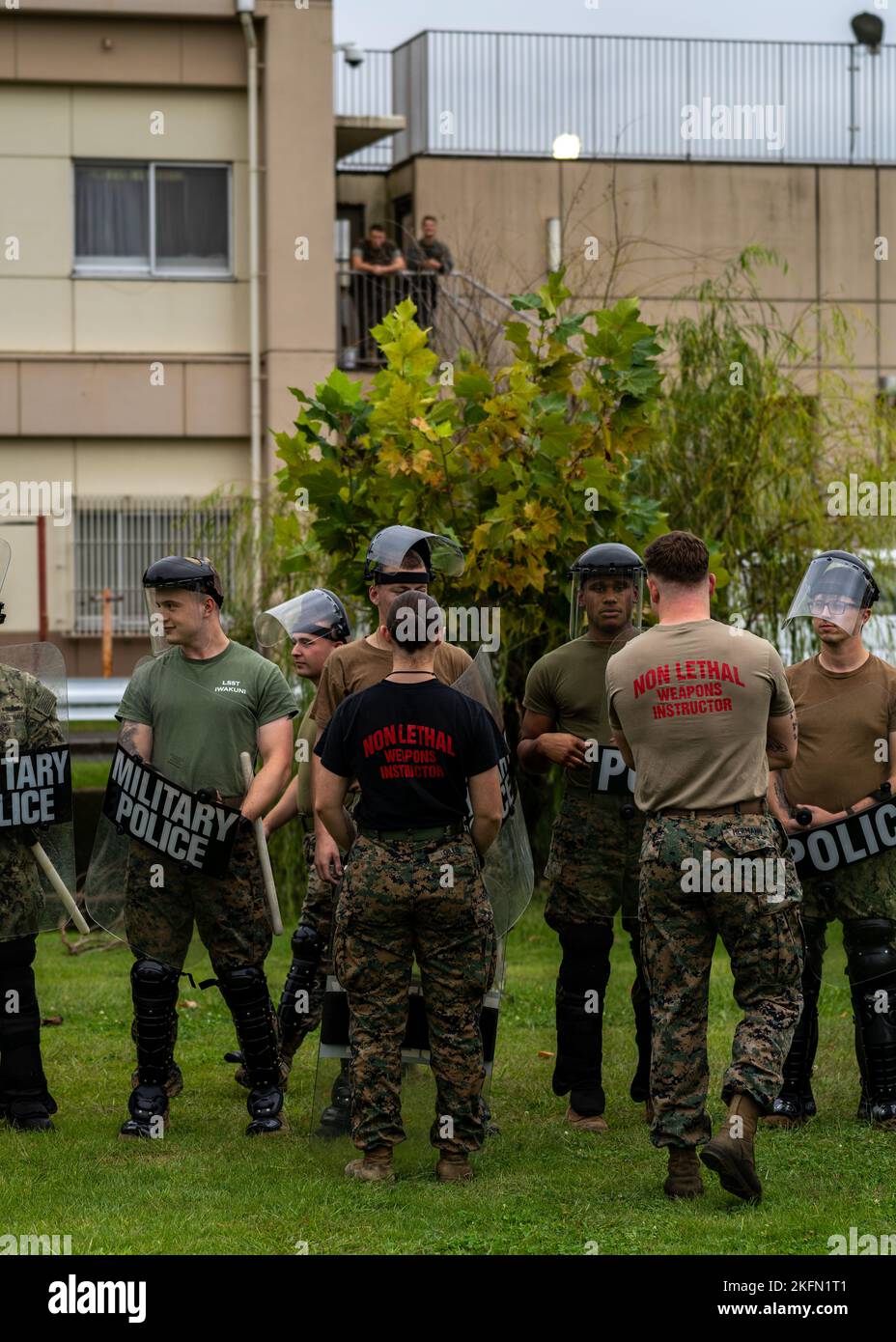 U.S Marines and Sailors, with Headquarters and Headquarters Squadron ...
