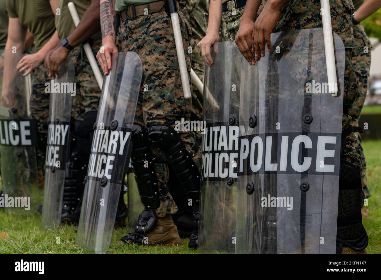 U.S Marines and Sailors, with Headquarters and Headquarters Squadron ...