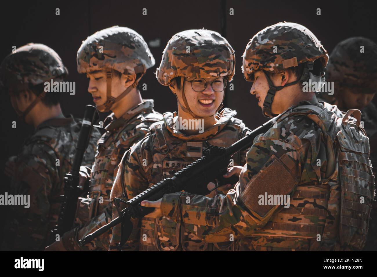 Soldiers and Katusa's conduct an M4 range on Camp Yongsan-Casey ...