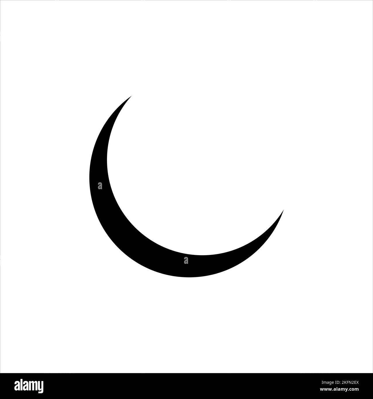 Hand drawn black celestial moon phases isolated on white background ...