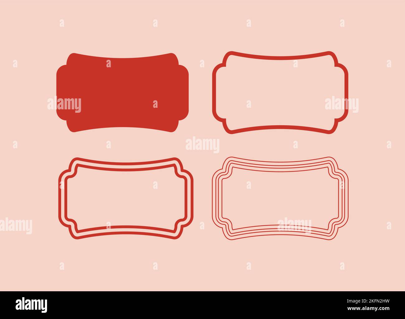 Wedding frame. Mailbox Monogram Basic Shape, Monogram Frame Empty frame ...