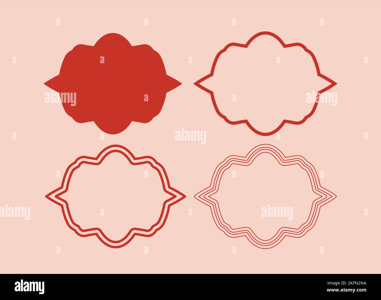 Wedding frame. Mailbox Monogram Basic Shape, Monogram Frame Empty frame ...