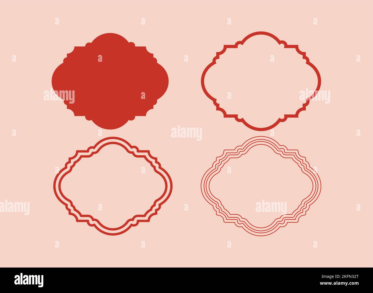 Wedding frame. Mailbox Monogram Basic Shape, Monogram Frame Empty frame ...