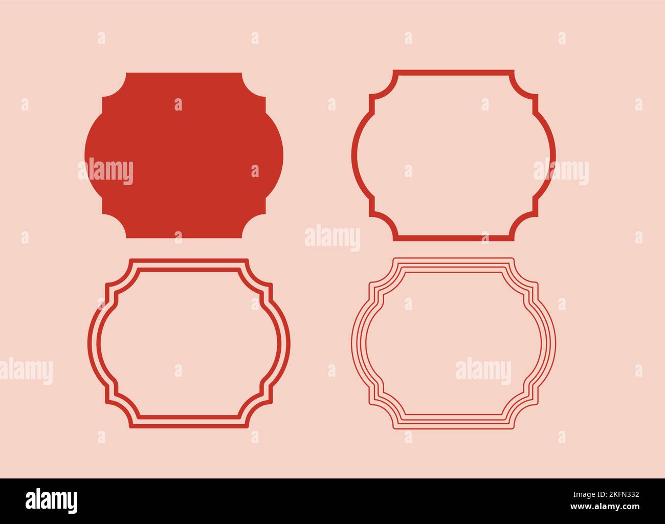 Wedding frame. Mailbox Monogram Basic Shape, Monogram Frame Empty frame ...