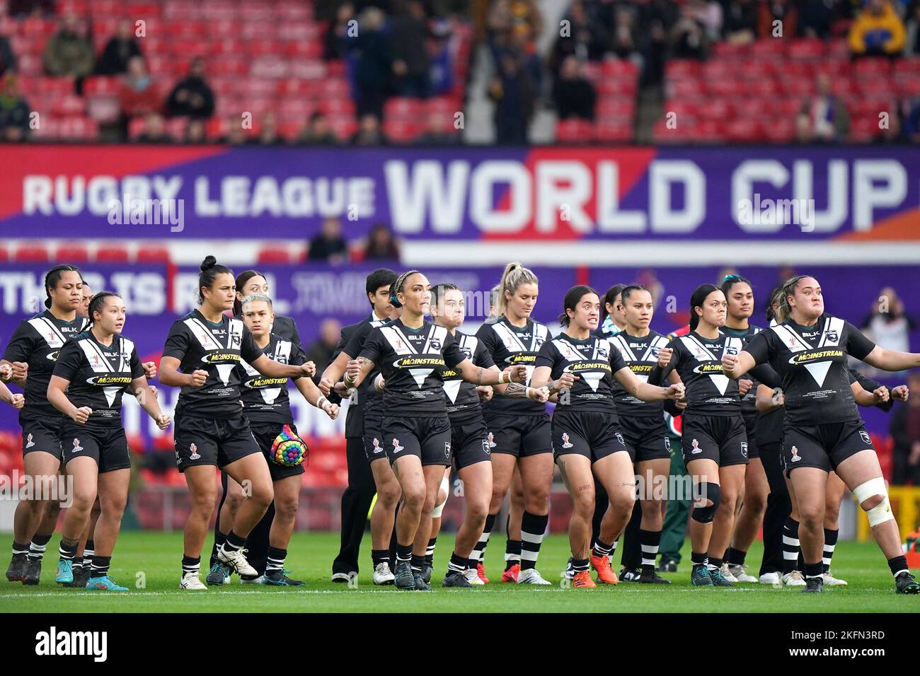 New Zealand perform The Haka before the Women's Rugby League World Cup ...