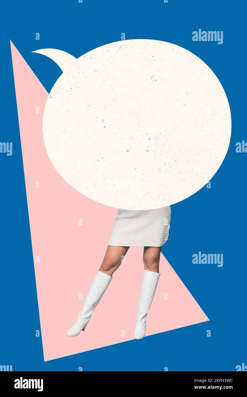 Composite collage picture image of woman attractive tempting legs ...