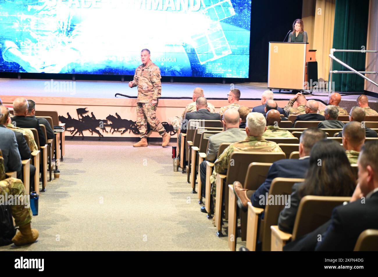 Gen. James H. Dickinson, Commander, U.S. Space Command speaks at the ...