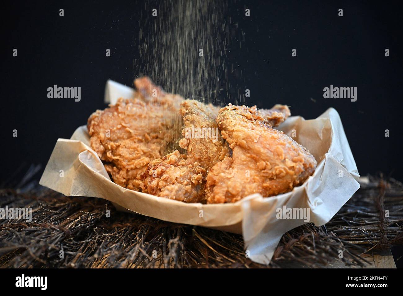 Stock shot deep fried chicken. Birmingham UK. November 2022 Stock Photo ...