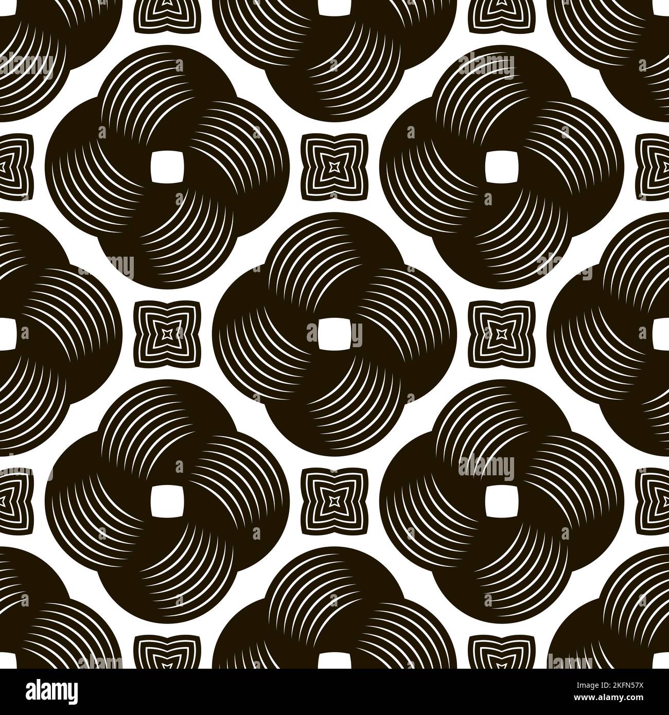 Circle Line Icon Seamless Pattern Isolated on White Background Stock ...