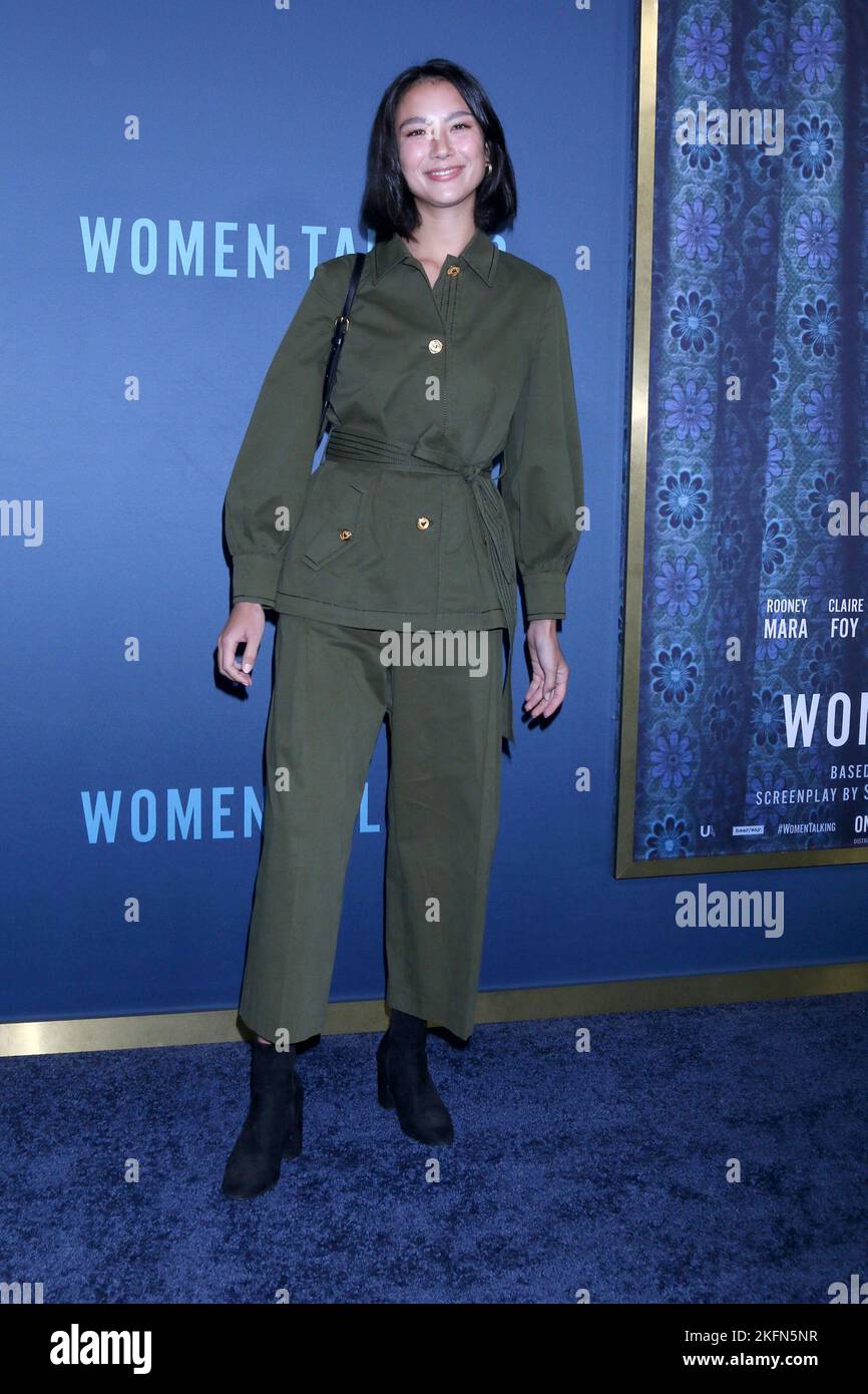 LOS ANGELES - NOV 17: Adeline Rudolph at the Women Talking Premiere at ...