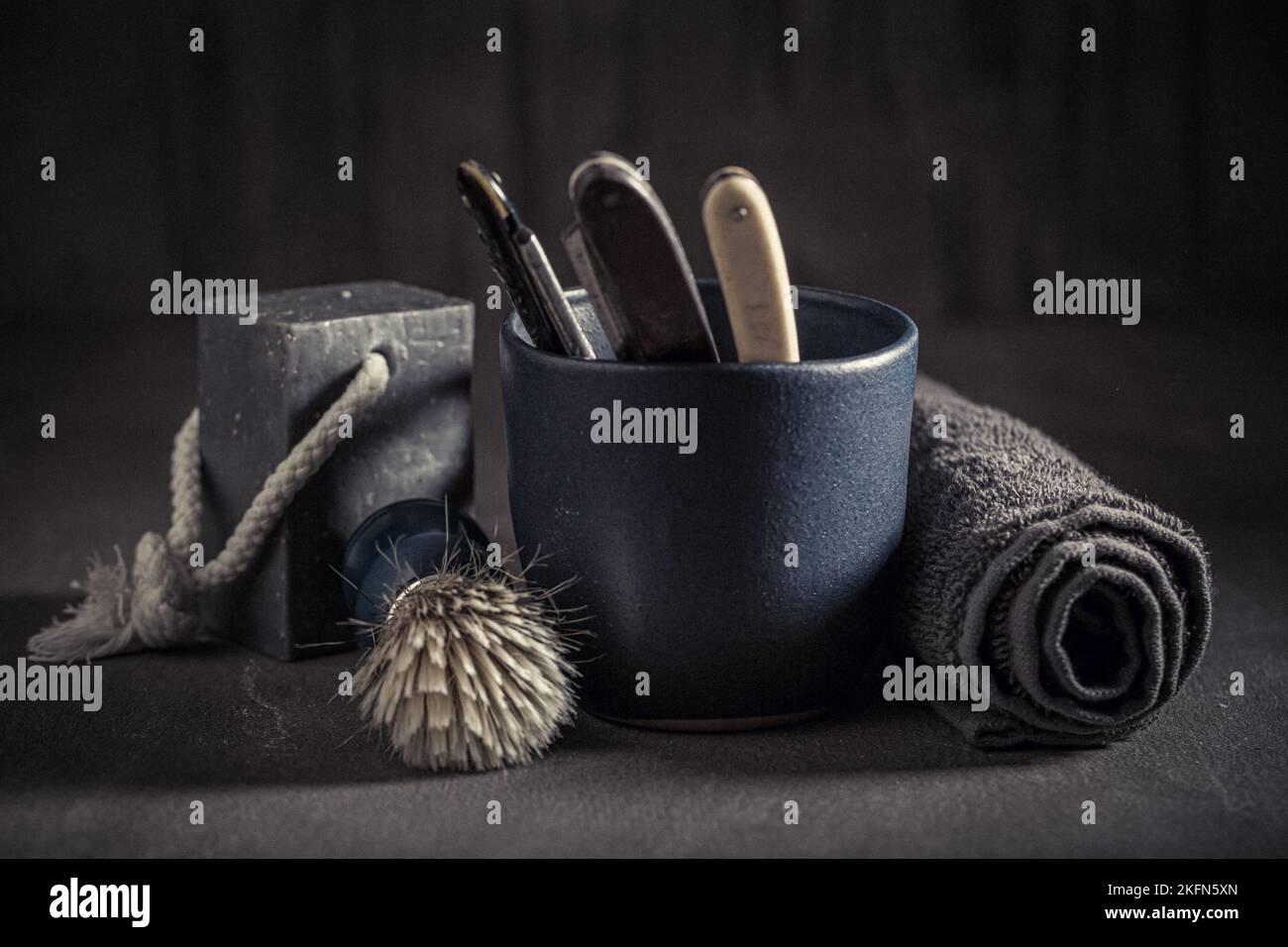 Unique and classic tools for shave with foam and brush. Classic shaving ...