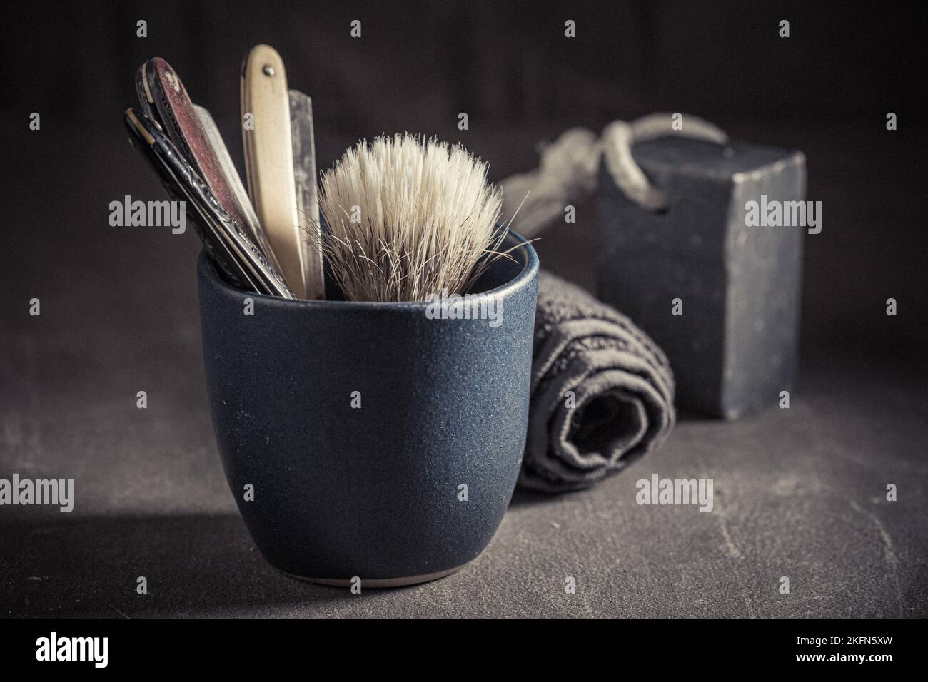Vintage and classic tools for shave with foam and brush. Classic ...