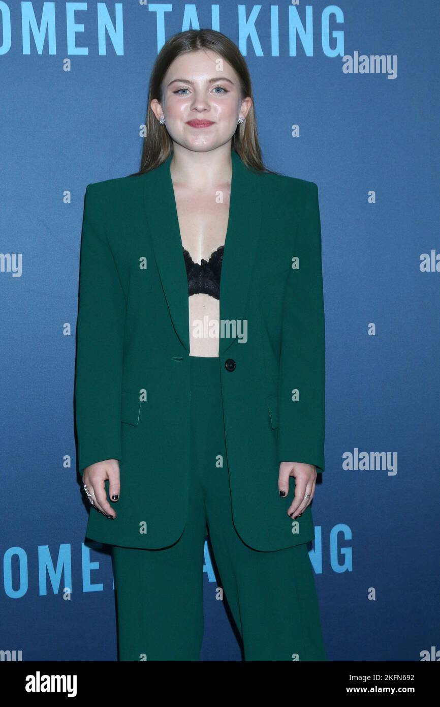 LOS ANGELES - NOV 17: Kate Hallett at the Women Talking Premiere at ...