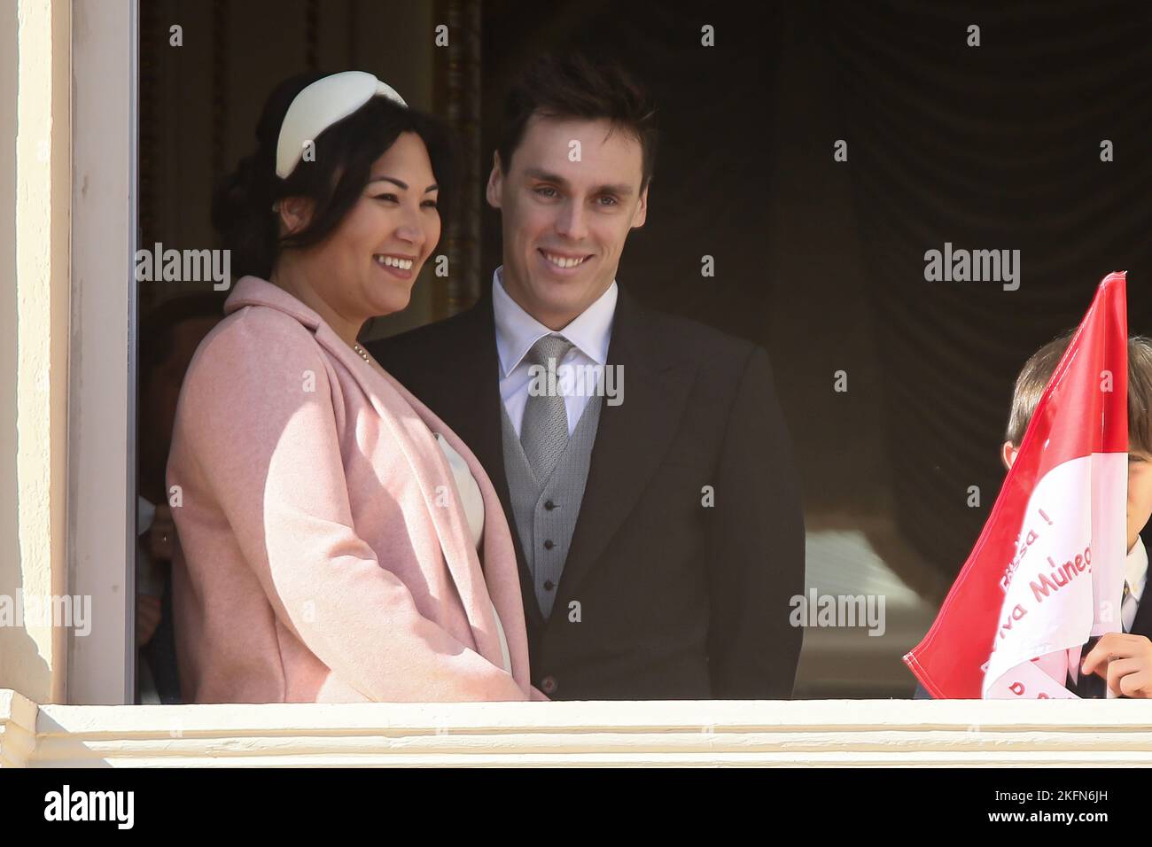 Marie Chevallier, Louis Ducruet are attending the parade at the palace ...