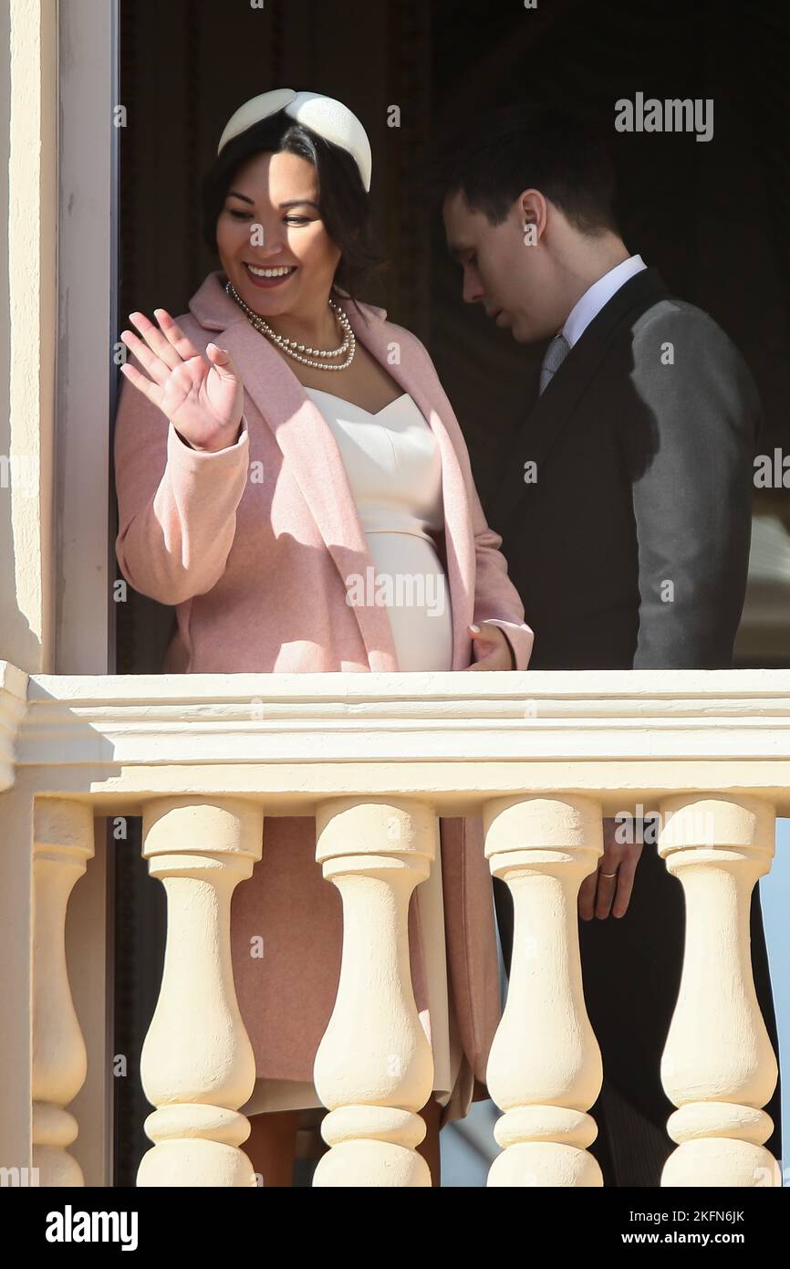 Marie Chevallier, Louis Ducruet are attending the parade at the palace ...