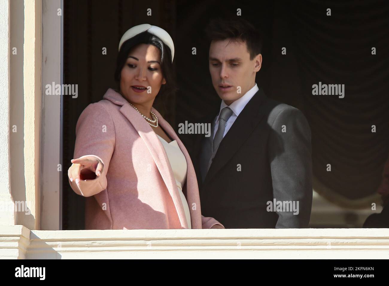 Marie Chevallier, Louis Ducruet are attending the parade at the palace ...