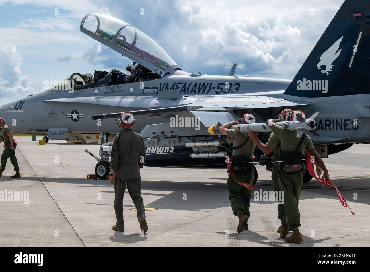 U.S. Marines with Marine All Weather Fighter Attack Squadron (VMFA(AW ...