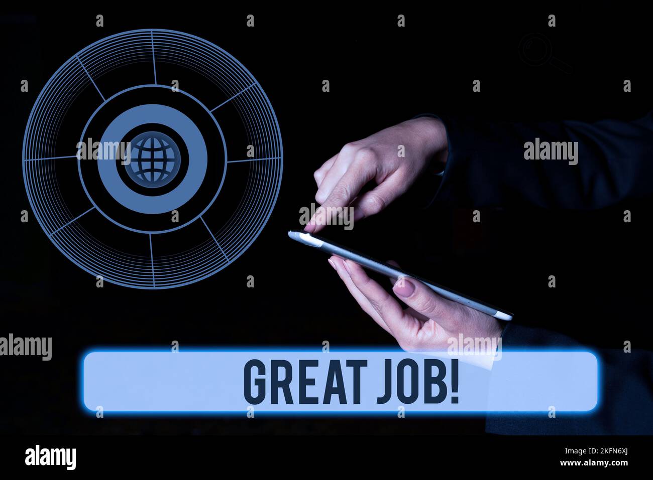 Text caption presenting Great Job. Business idea Excellent work Well ...