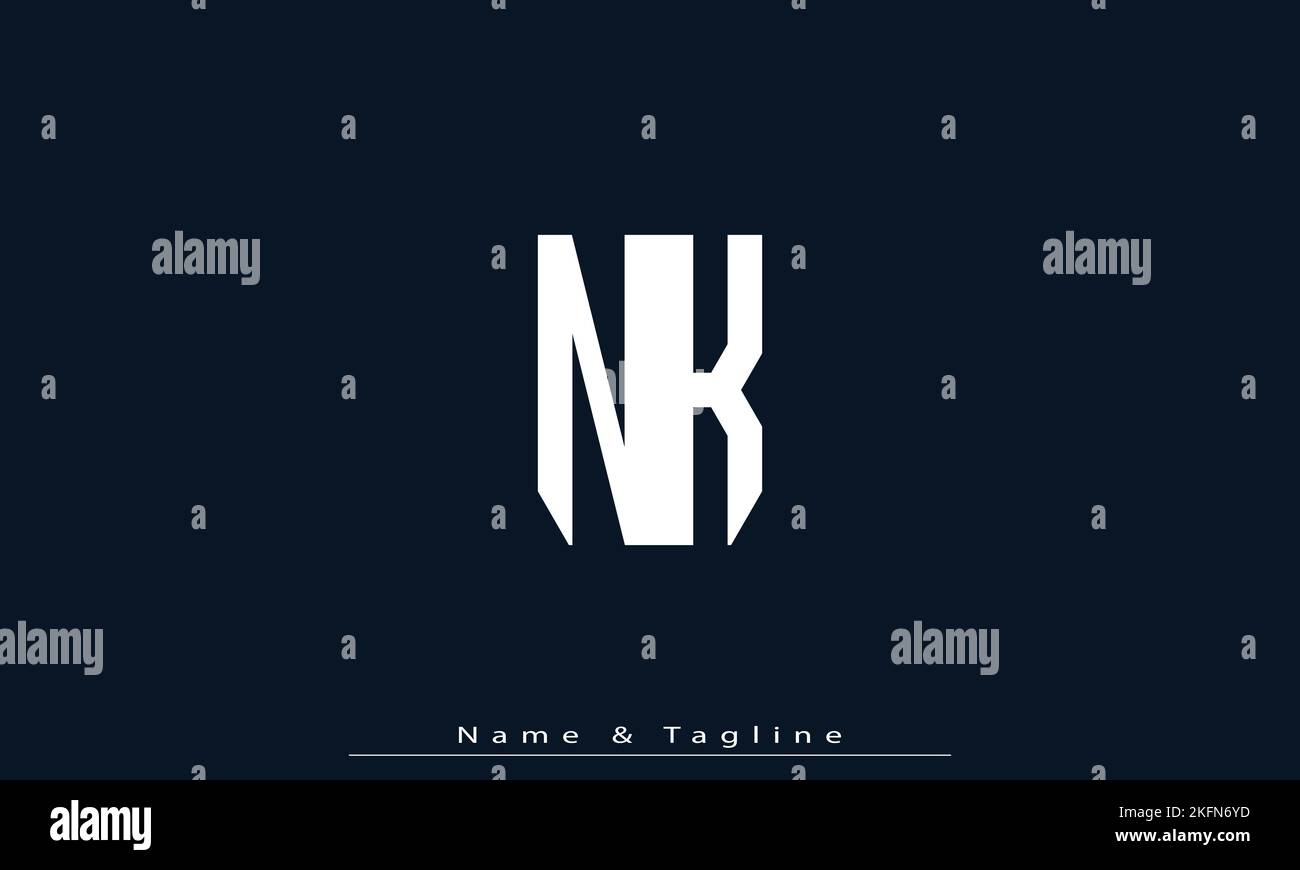 Alphabet letters Initials Monogram logo NK , KN Stock Vector Image ...