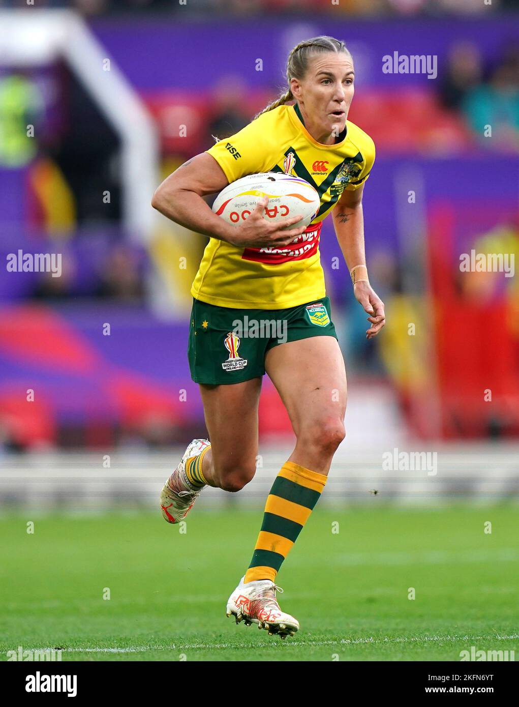 Australia's Ali Brigginshaw during the Women's Rugby League World Cup ...