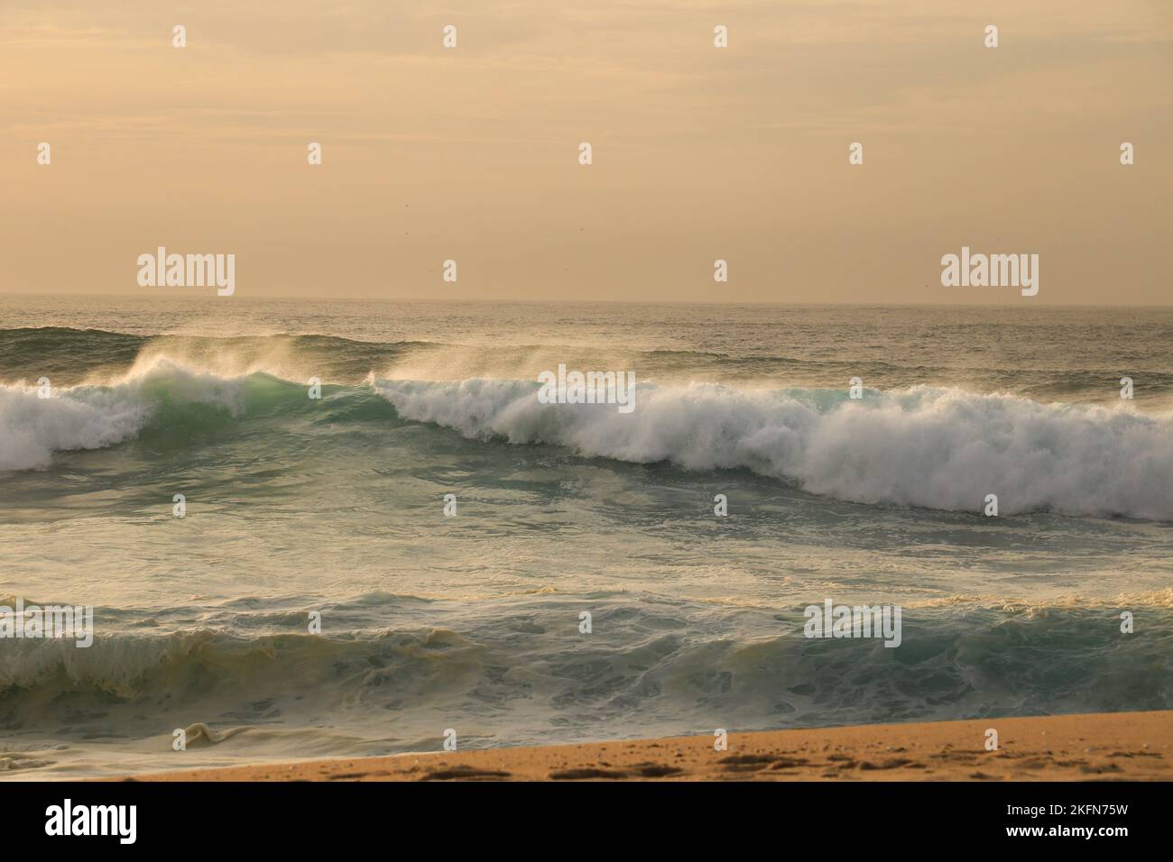 Beautiful brave sea of Santo Andre beach of Alentejo Coast in Portugal ...