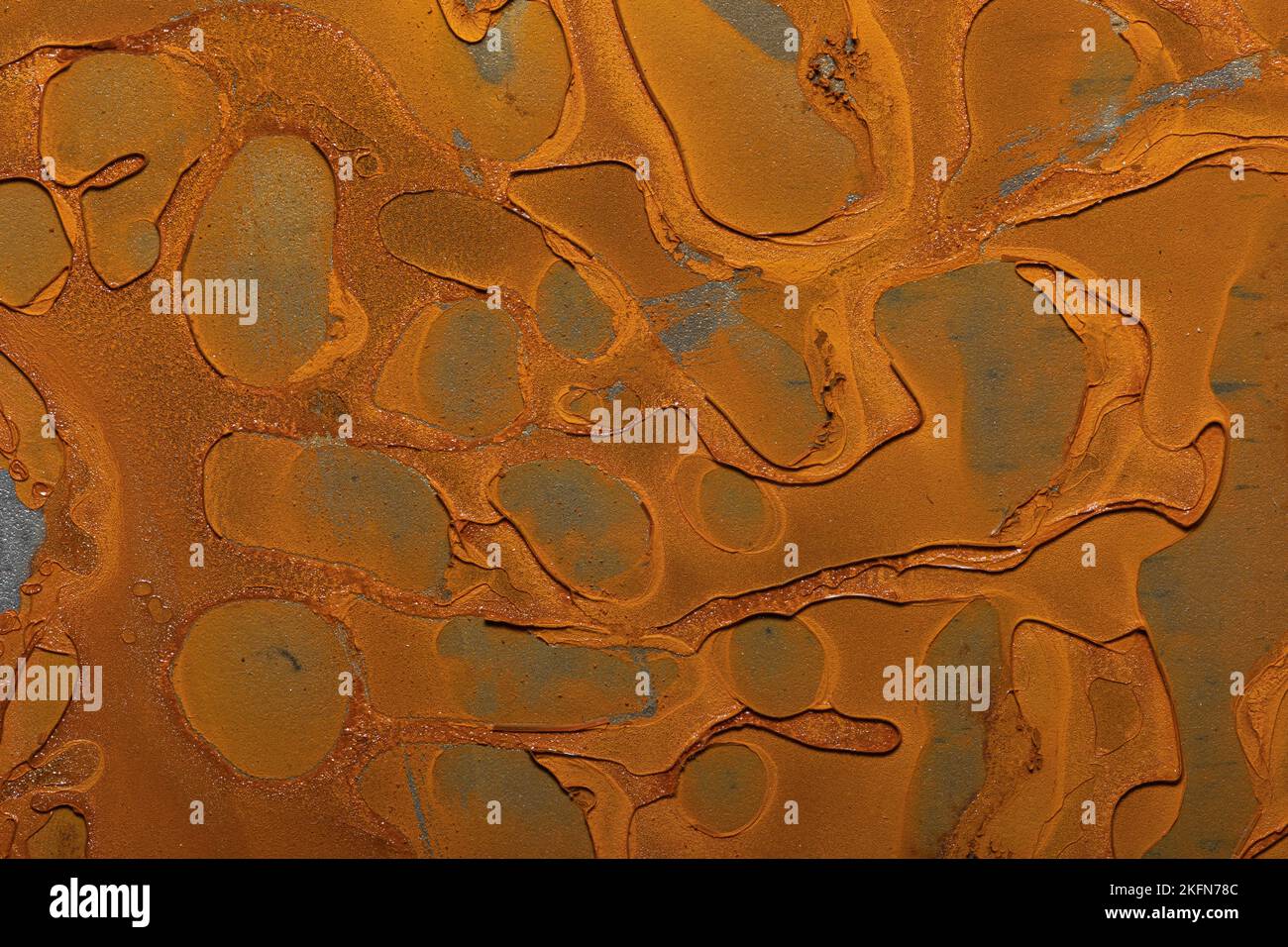 A thick layer of orange rust on weathered steel surface Stock Photo - Alamy
