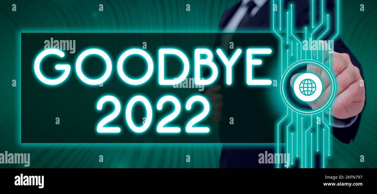 Conceptual caption Goodbye 2023. Business overview Merry Christmas ...