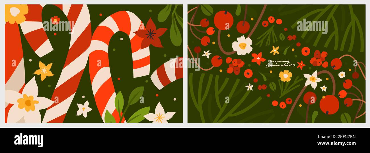 Hand drawn vector abstract graphic Merry Christmas and Happy new year ...