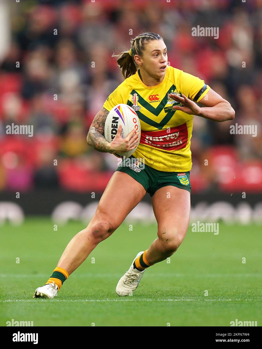 Australia's Julia Robinson during the Women's Rugby League World Cup ...