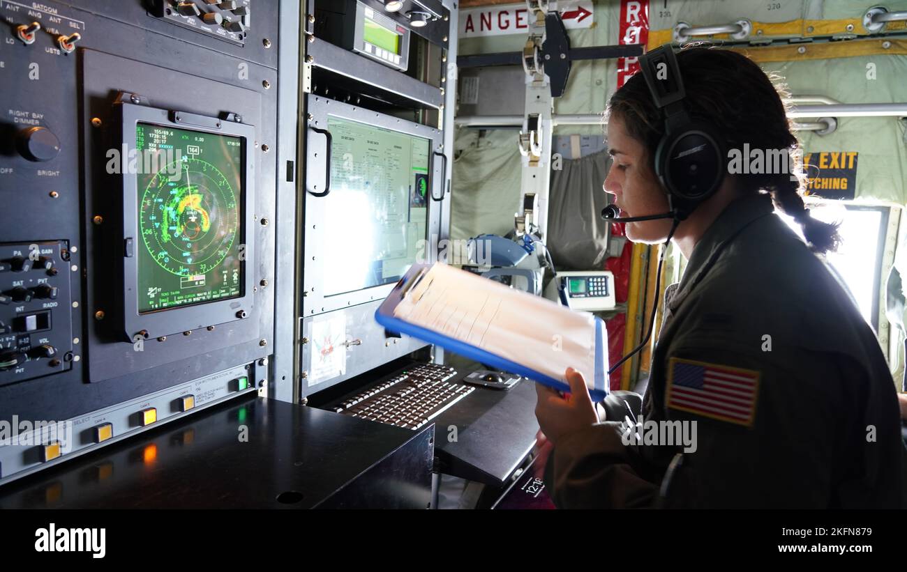 1st Lt. Christna Pereda, 53rd Weather Reconnaissance Squadron aerial ...