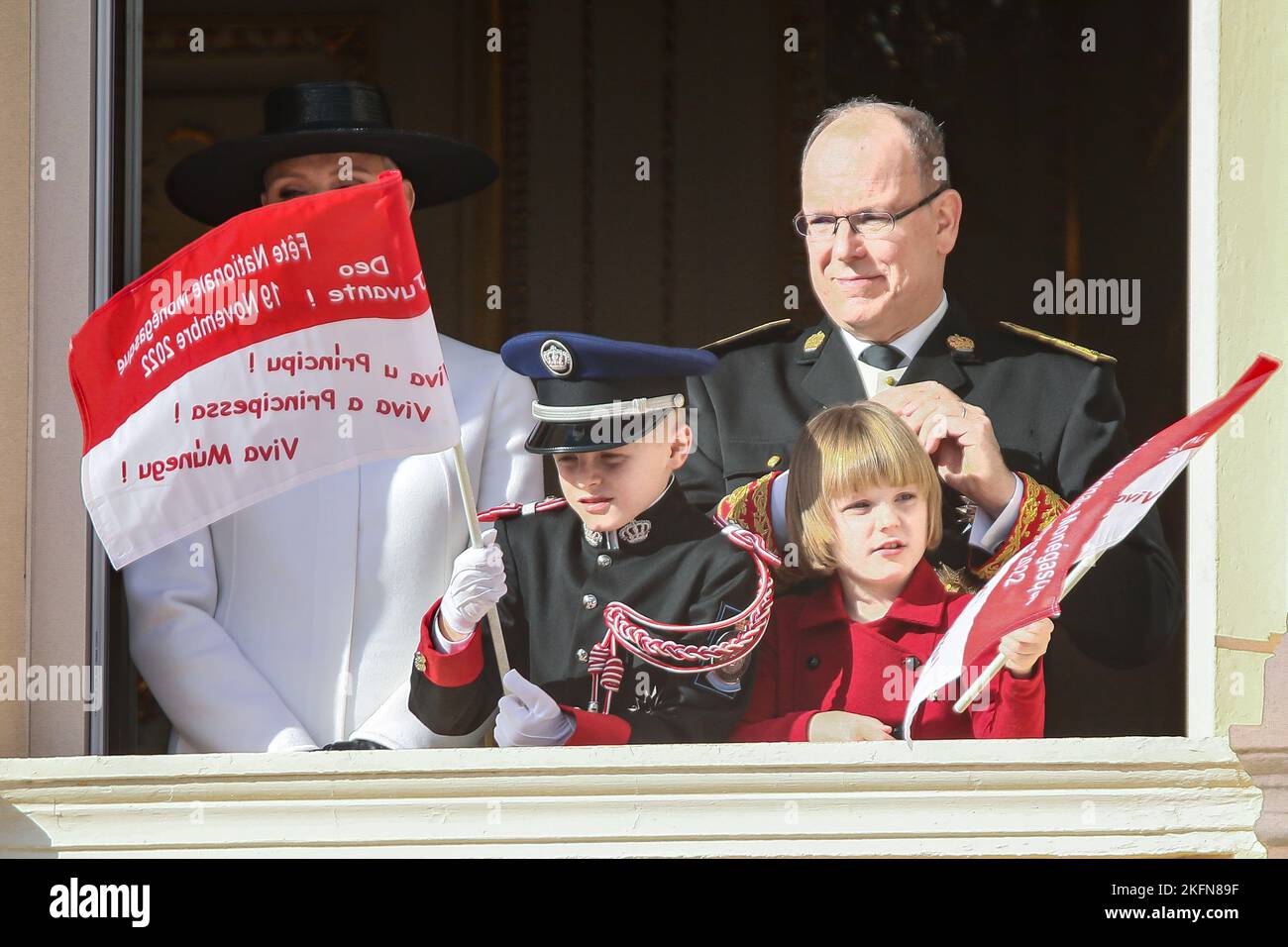 Prince Albert II of Monaco, little princes Gabriella and Jacques of ...