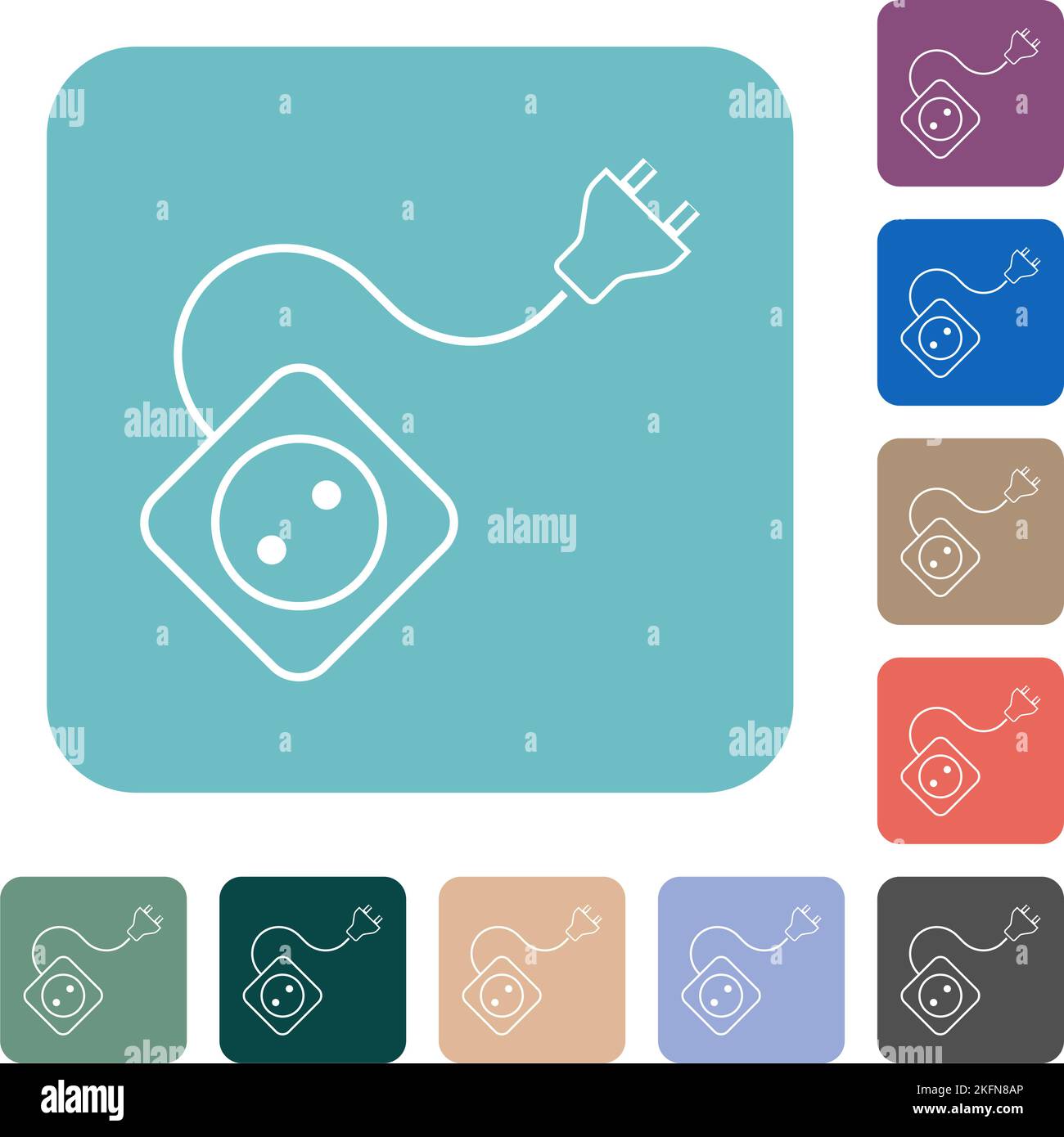 Portable electrical outlet with one socket and extension cord and plug ...