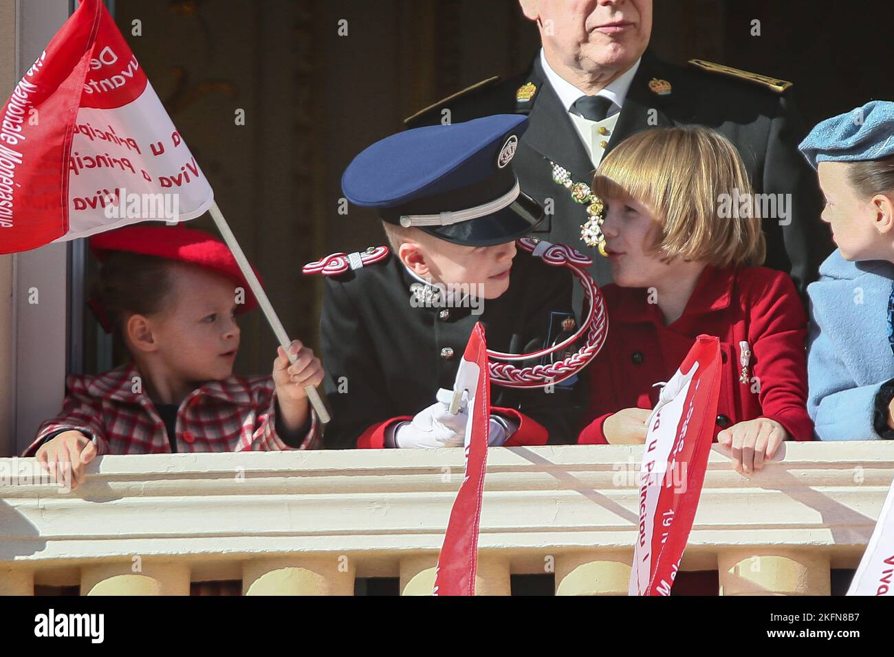 Prince Albert II of Monaco, little princes Gabriella and Jacques of ...