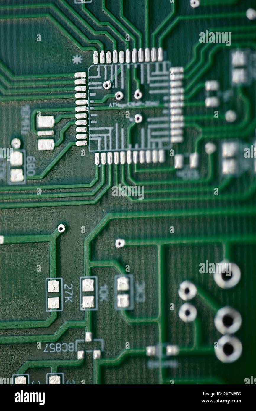 Component side of a printed circuit board hi-res stock photography and images - Alamy
