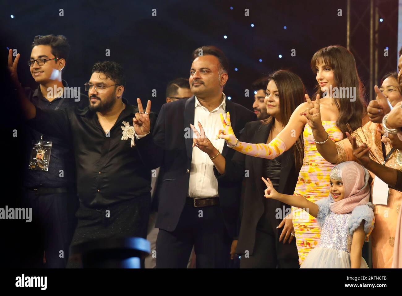 Dhaka, Bangladesh - November 18, 2022: Bollywood star Nora Fatehi participated in the Global ...