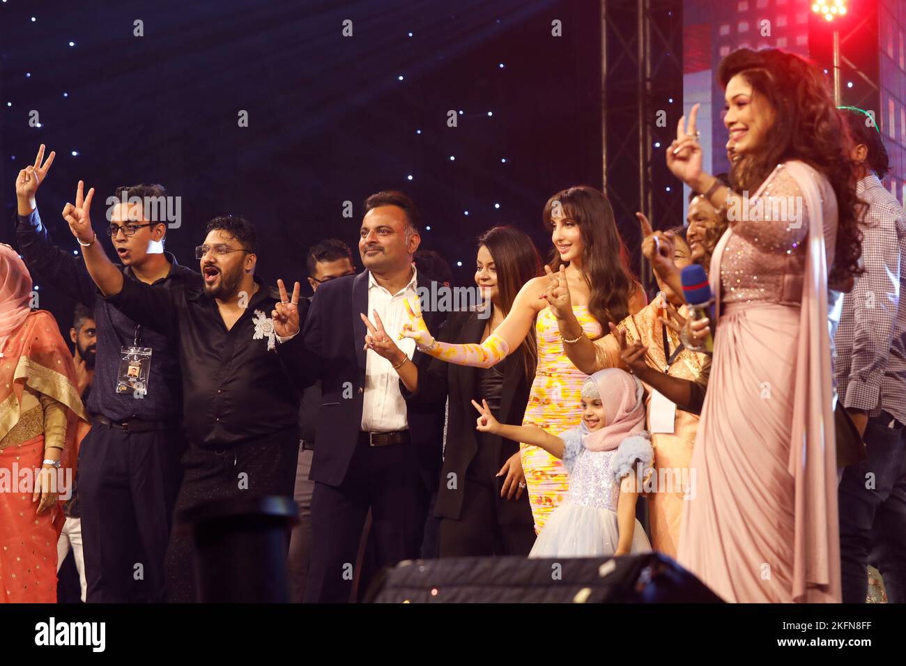 Dhaka, Bangladesh - November 18, 2022: Bollywood star Nora Fatehi participated in the Global ...