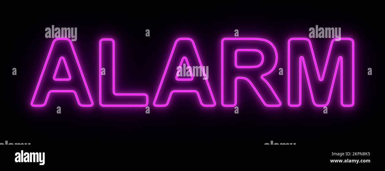 alarm on dark background. 3D illustration Stock Photo - Alamy