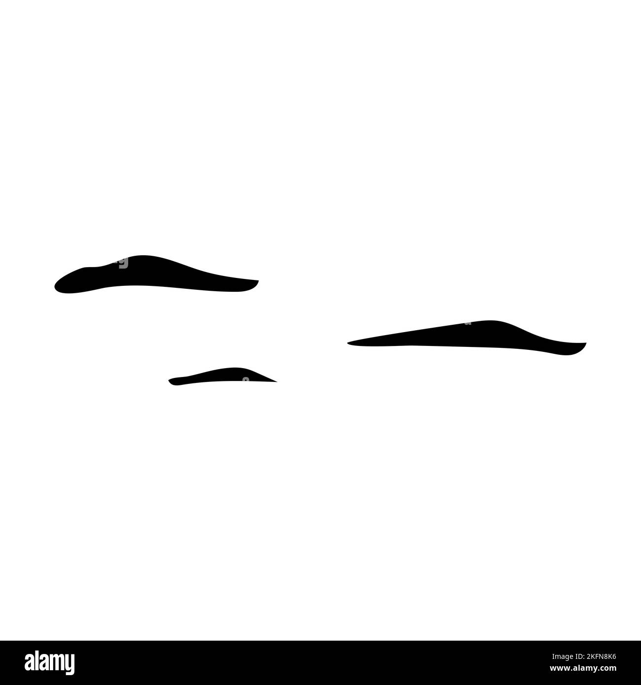 Organic black blobs irregular shape. Abstract shapes vector set, simple ...